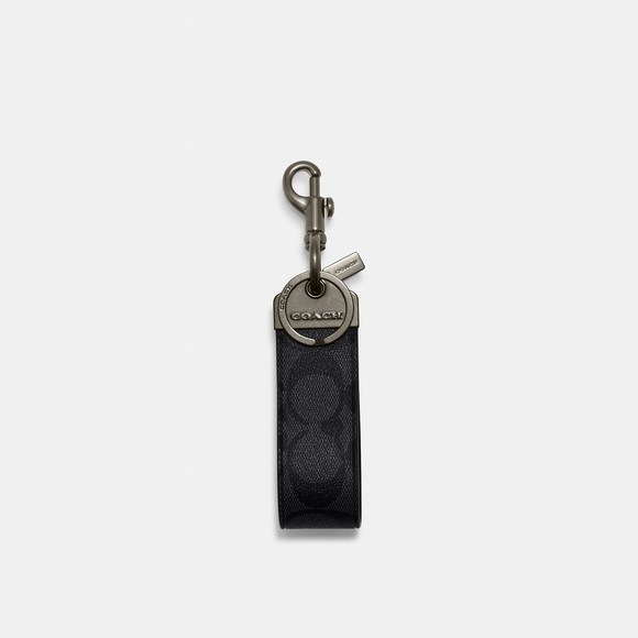 Coach | Accessories | Nwt Coach Outlet Loop Key Fob In Signature Canvas ...